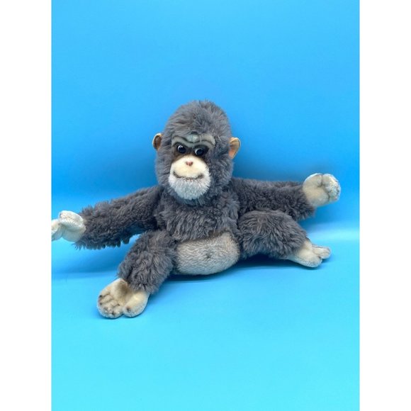 Unbranded | Toys | Vintage Monkey 8 X 5 Gray Stuffed Plush Ape Gorilla ...